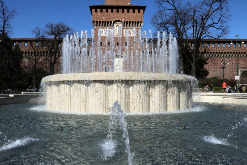 Milano,milan Castello Sforzesco Editorial Stock Photo - Image of ...