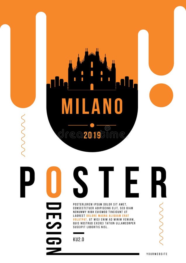 Milano Modern Web Banner Design with Vector Linear Skyline Stock Vector ...