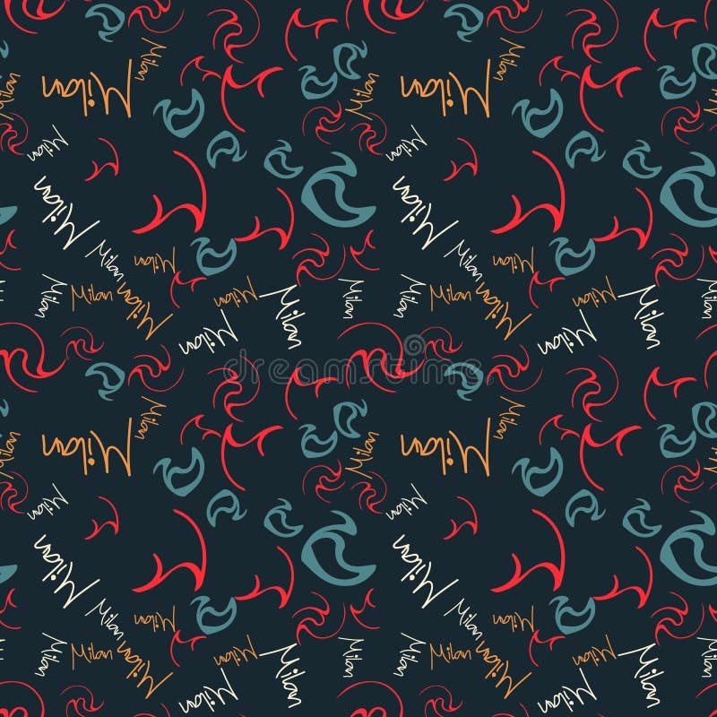 Milan creative pattern stock vector. Illustration of italian - 110879924