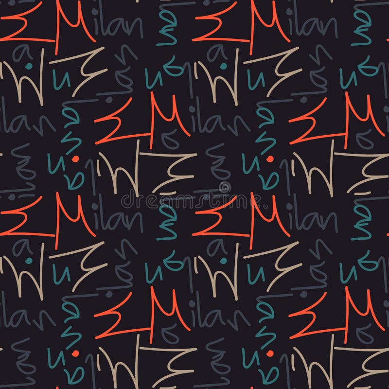 Milan Seamless Pattern One stock vector. Illustration of ornate - 35297619