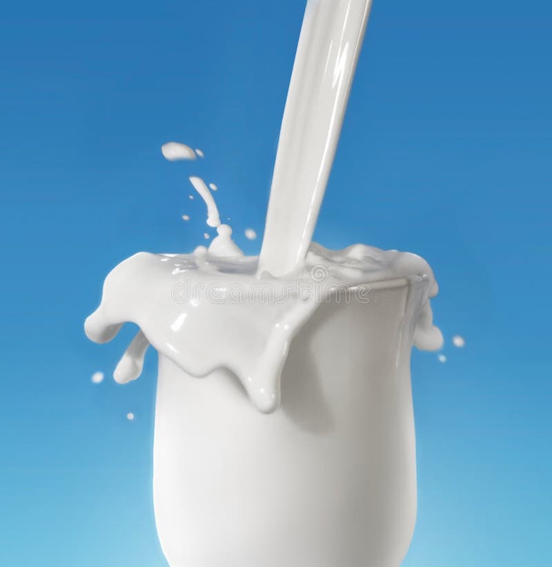 Milch stockbild. Bild von blau, nahrung, splatter, wellness - 18894547