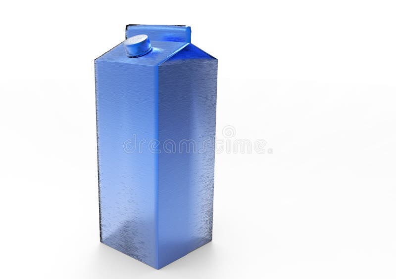 Milchkasten 3D stock abbildung. Illustration von karton - 93176305