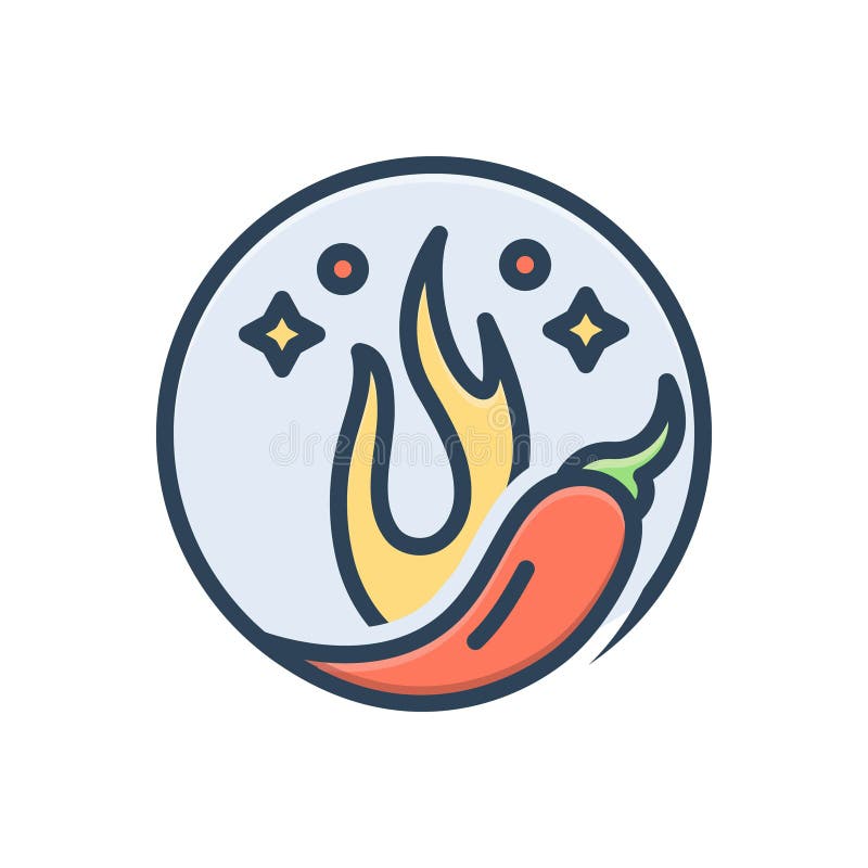 Color Illustration Icon for Mild, Spicy and Ketchup Stock Illustration ...