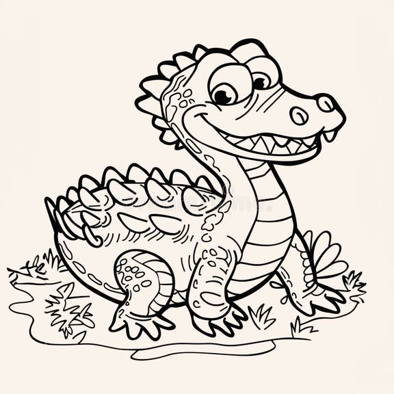 Mild Looking Crocodile - a Cartoon of a Crocodile Stock Illustration ...