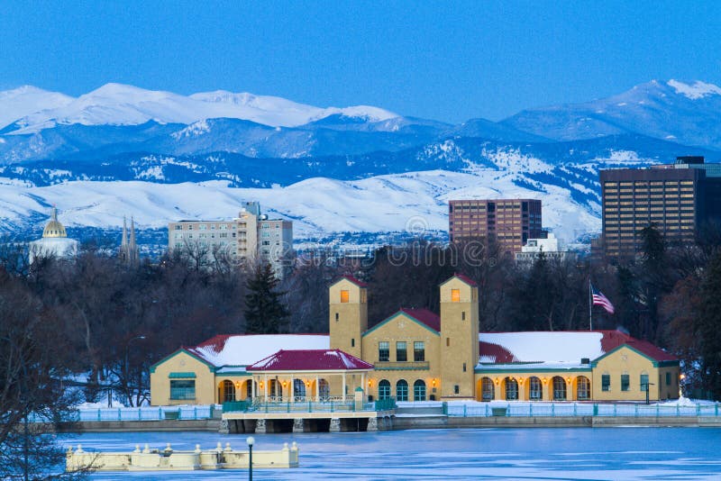 Mile High City of Denver stock image. Image of city, dusk - 29496629