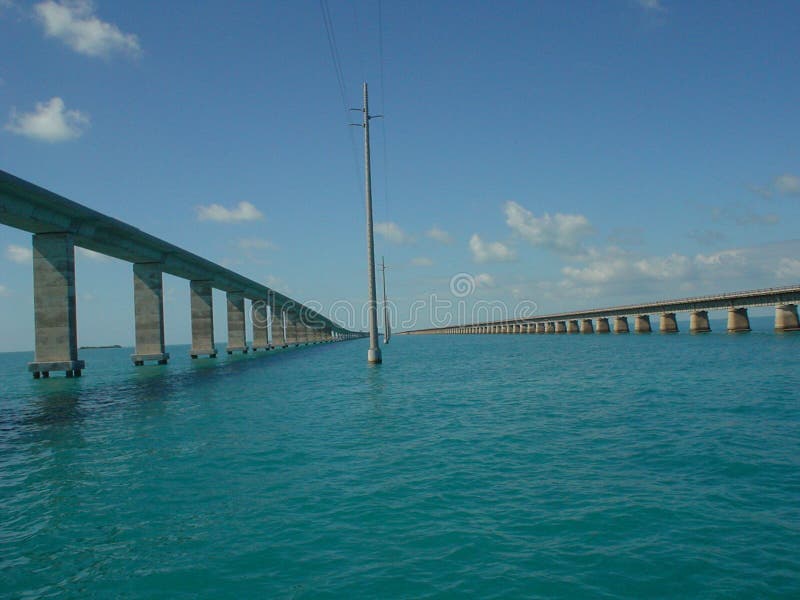 Mile long bridge stock image. Image of long, florida, transportation ...