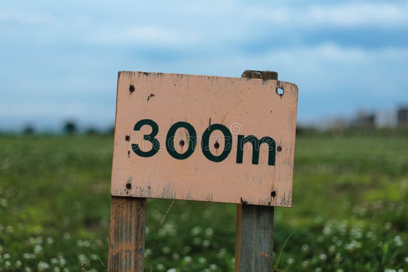 300 Mile Sign on the Street Stock Photo - Image of symbol, travel ...