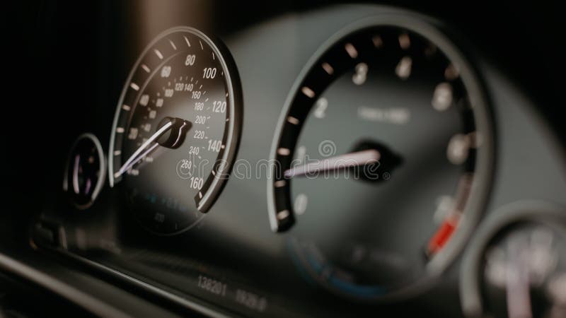 Miles Speedometer Close Up. Stock Image - Image of meter, display ...