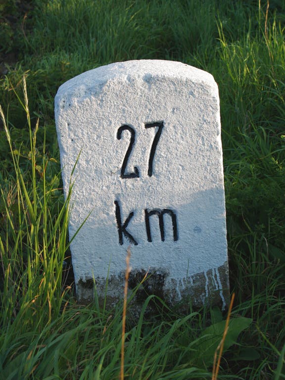 Milestone stock photo. Image of green, evening, milestone - 4444524