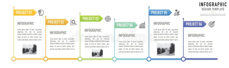 Milestone Flag Infographic for Business Presentation Stock Vector ...