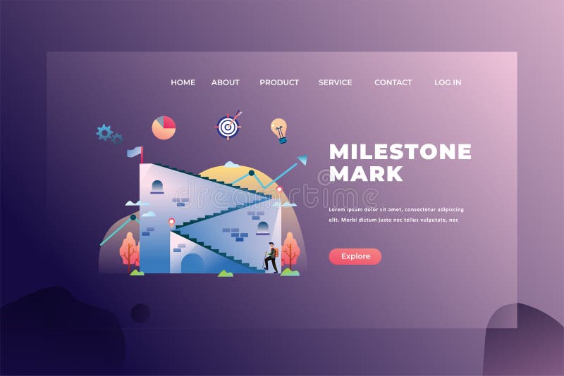 Project Milestone Timeline Infographic Template. Modern Thin Line ...