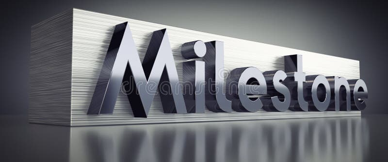 Milestone - Metal Typographical Concept Stock Illustration ...