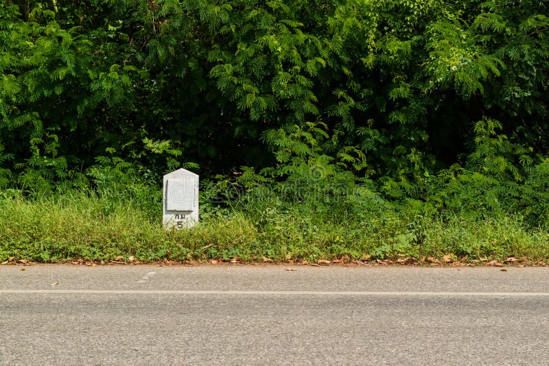 Milestone on the road stock image. Image of number, kilometer - 170351271