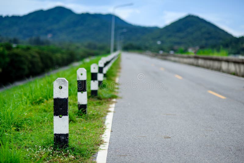Milestone on roadside stock image. Image of location - 309921351