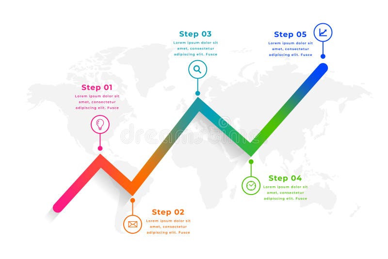 Milestone Step Map Diagram Template for Business Presentation Stock ...