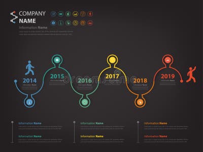 Milestone and Timeline Walk through Concept Infographic Stock Vector ...