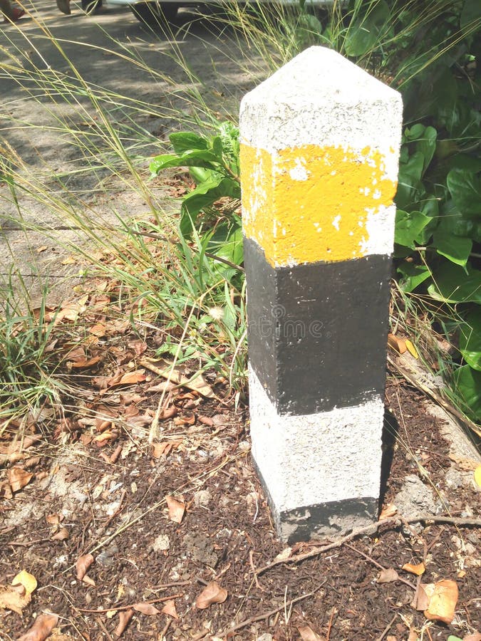 Milestone stock photo. Image of roadside, road, milepost - 45127776