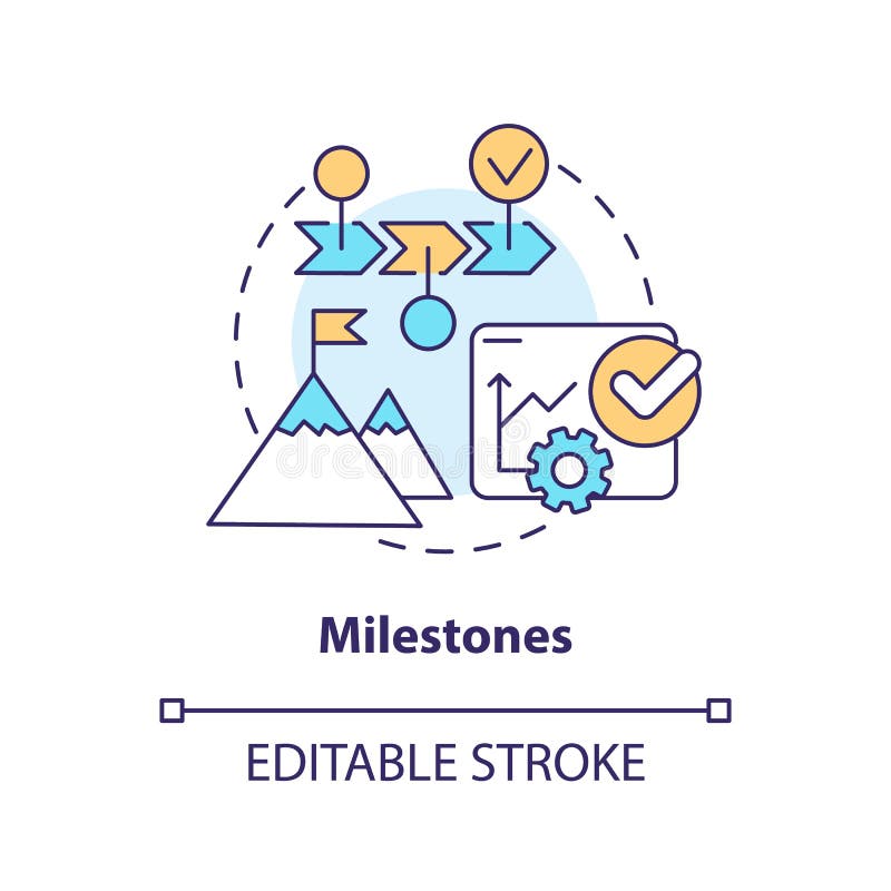 Milestones concept icon stock vector. Illustration of agenda - 265095004