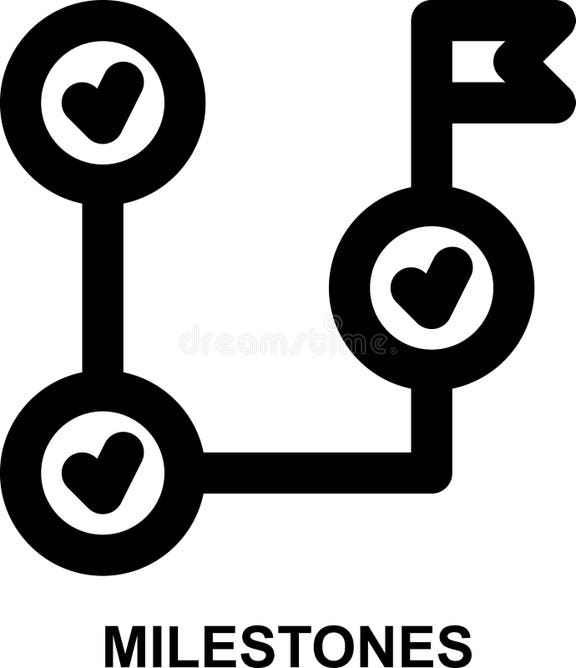 Milestones, Roadmap, Steps, Workflow, Activity, Plan Outline Icon Stock ...