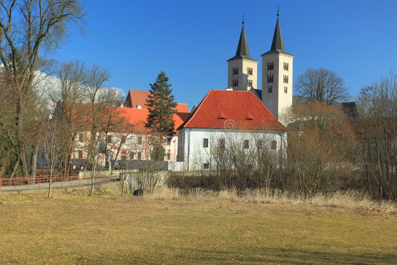 Milevsko monastery stock image. Image of tree, grass - 38202491