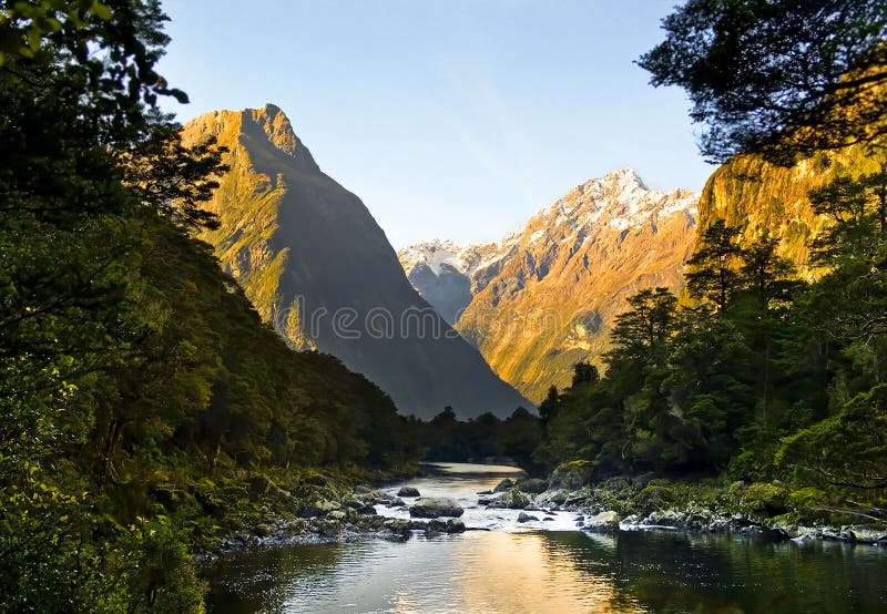 Milford Track stock image. Image of refreshing, reflections - 21440271