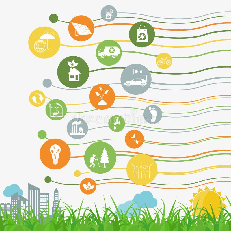 Milieu, Ecologie Infographic Elementen Milieurisico's, Vector ...
