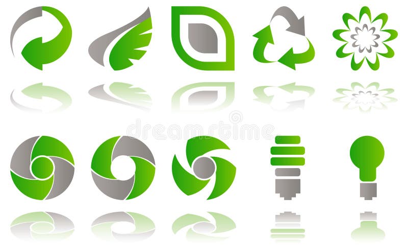 Milieu pictogrammen vector illustratie. Illustration of ecologisch ...
