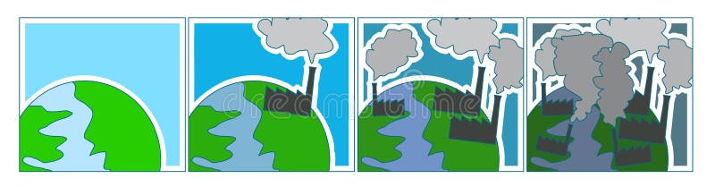 Milieuvervuiling vector illustratie. Illustration of illustratie - 16579063