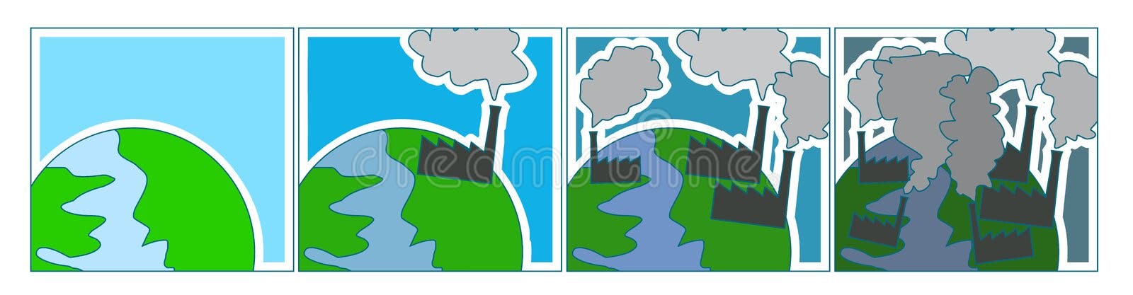 Poster Voor Milieuvervuiling Vector Illustratie - Illustration of ...