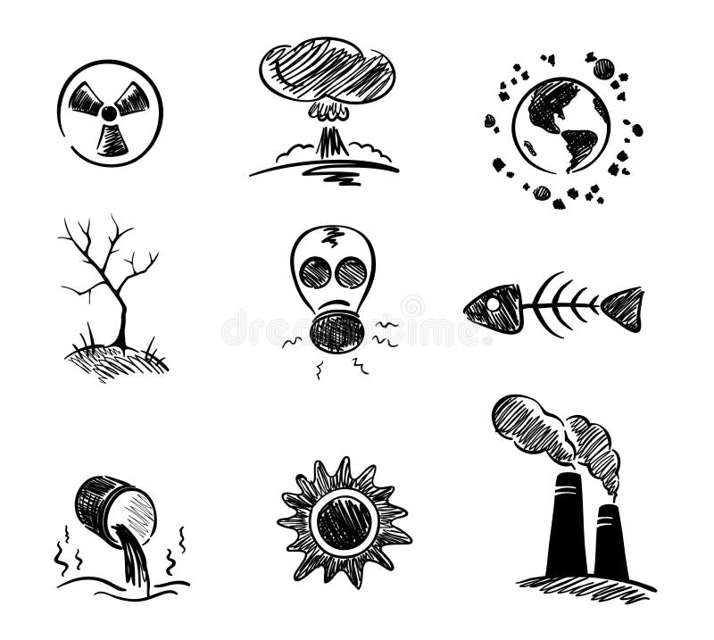 Poster Voor Milieuvervuiling Vector Illustratie - Illustration of ...