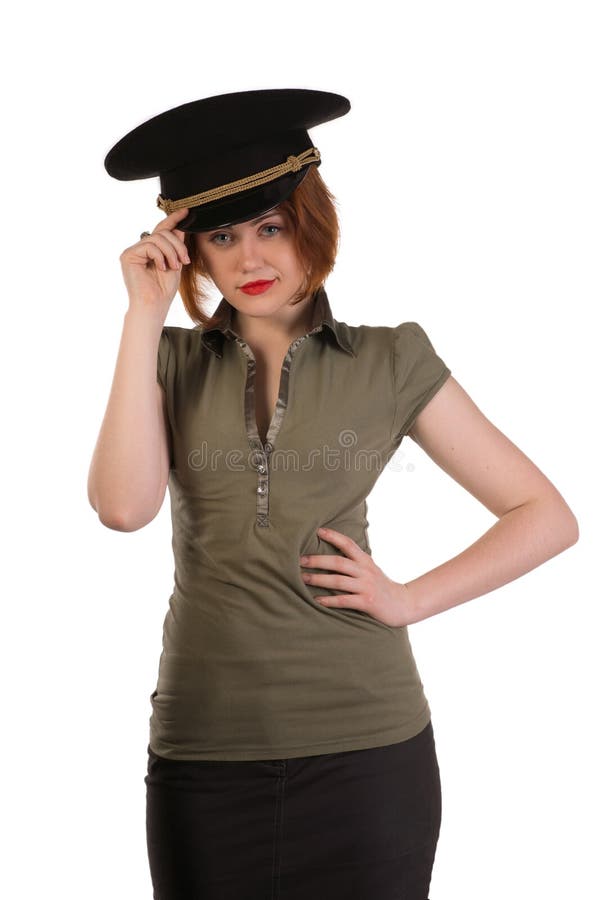 Militant girl stock image. Image of retro, dress, military - 35970823