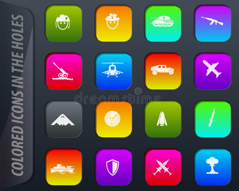 Militares E Iconos De La Guerra Ilustración del Vector - Ilustración de ...