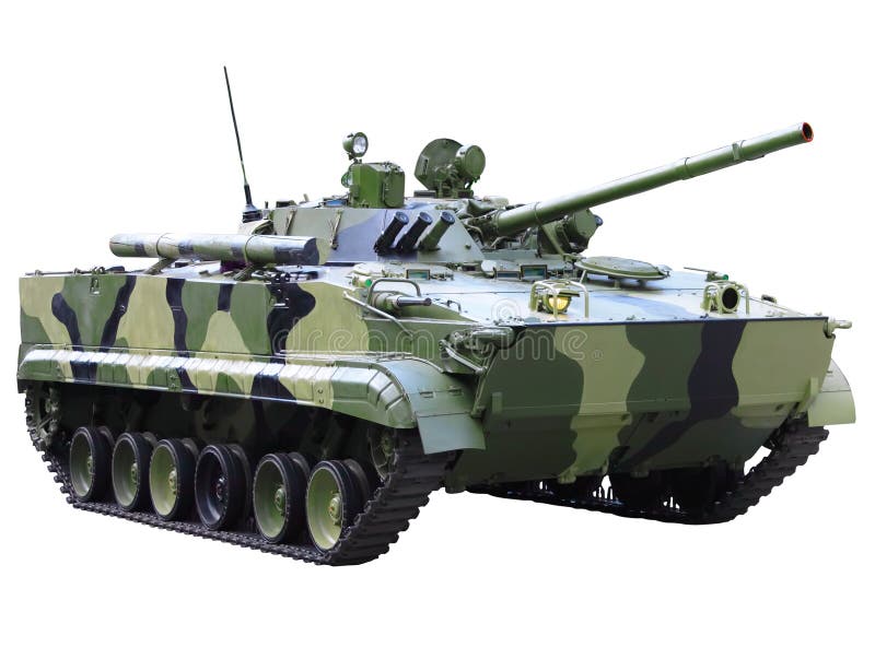 Militaru Technics - Tank. Isolated Stock Image - Image of barrel ...