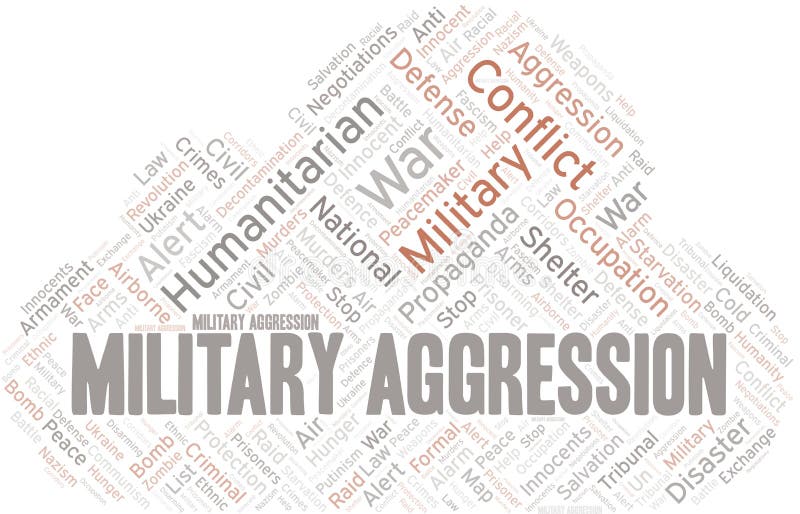 Military Aggression Word Cloud. Vector Made with the Text only. Stock ...