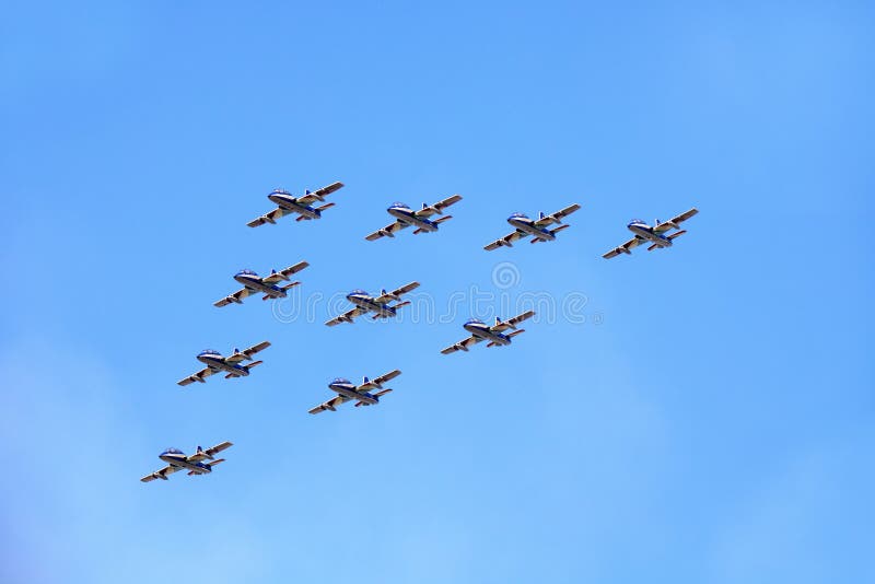 Military Airbase Cameri, the Italian Acrobatic Team `Frecce Tricolori ...
