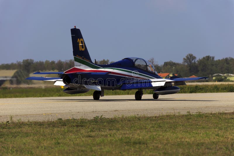Military Airbase Cameri, the Italian Acrobatic Team `Frecce Tricolori ...