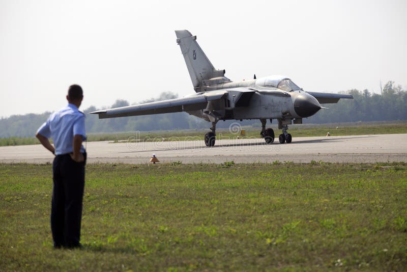 Military Airbase Cameri, the Italian Acrobatic Team `Frecce Tricolori ...