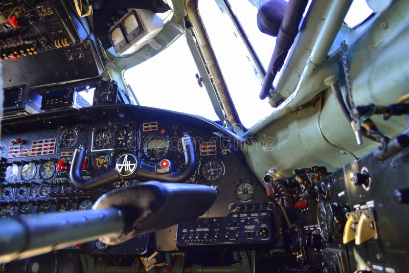 Military aircraft cockpit editorial photography. Image of gage - 45681352