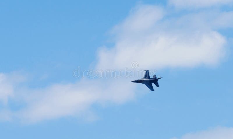 Military Aircraft Flying Over Blue Stock Photo - Image of airliner ...
