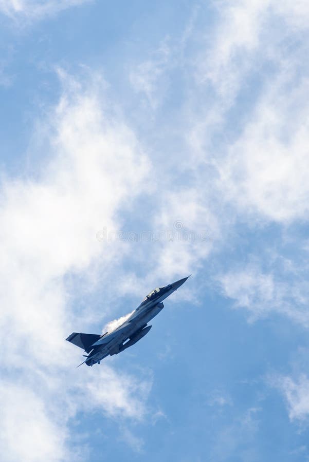 Military Aircraft Flying Over Blue Stock Photo - Image of airliner ...