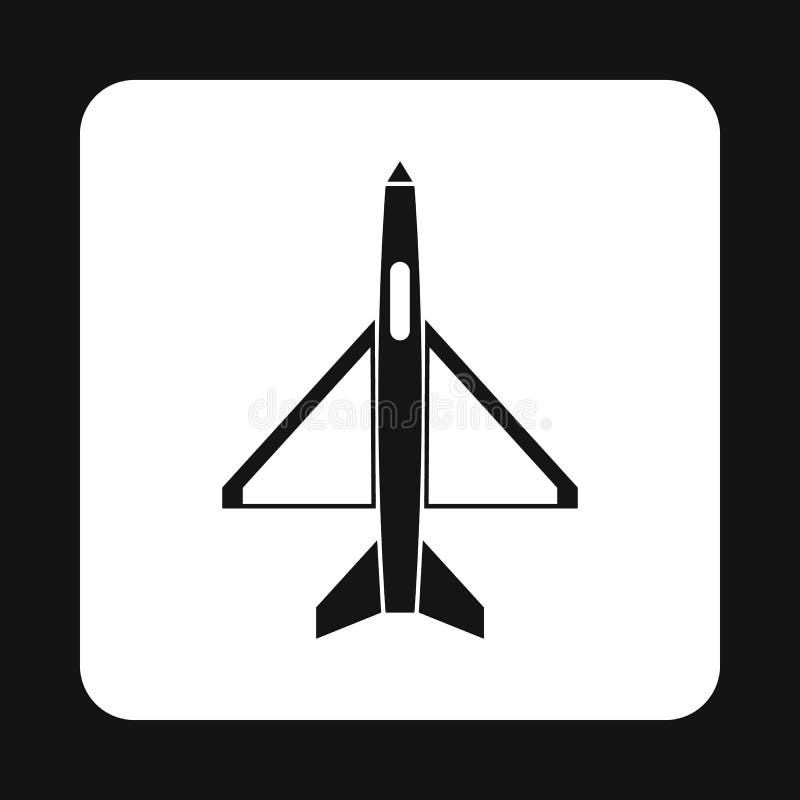 Military Aircraft Icon, Simple Style Stock Vector - Illustration of ...