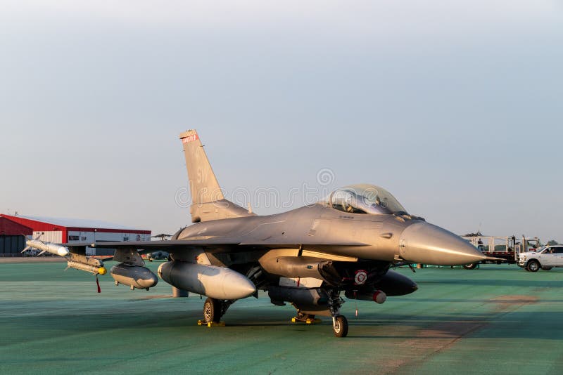 Military Aircraft about To Take Off in an Airbase Editorial Image ...