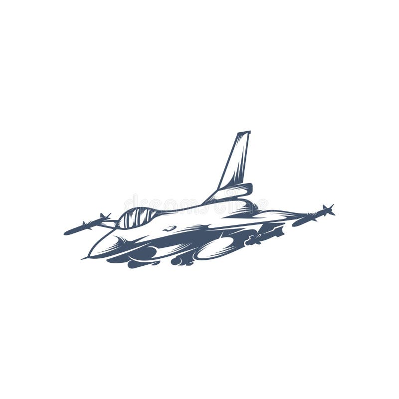 Military Aircraft Vector Illustration Design. Fighter Jets Logo Design ...