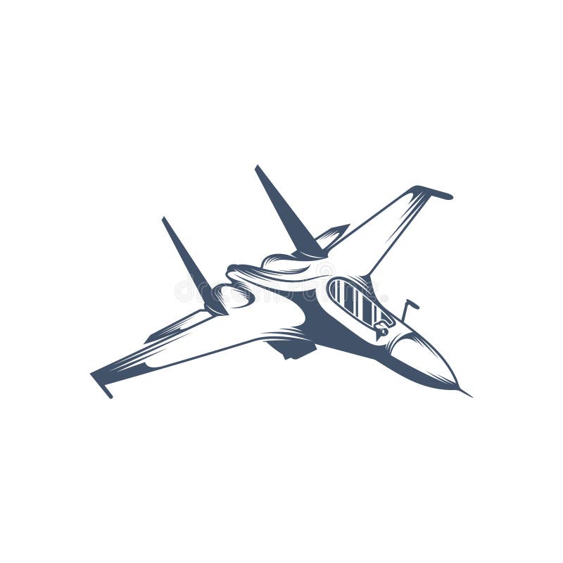 Military Aircraft Vector Illustration Design. Fighter Jets Logo Design ...