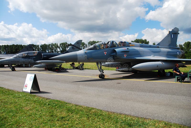 Military Mirage 2000 Fighter Jet Editorial Image - Image of arms ...