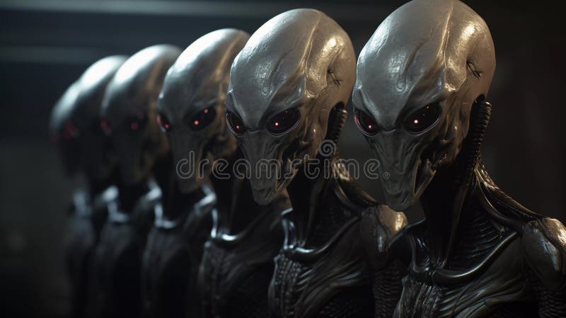 Military aliens attack stock illustration. Illustration of machine ...