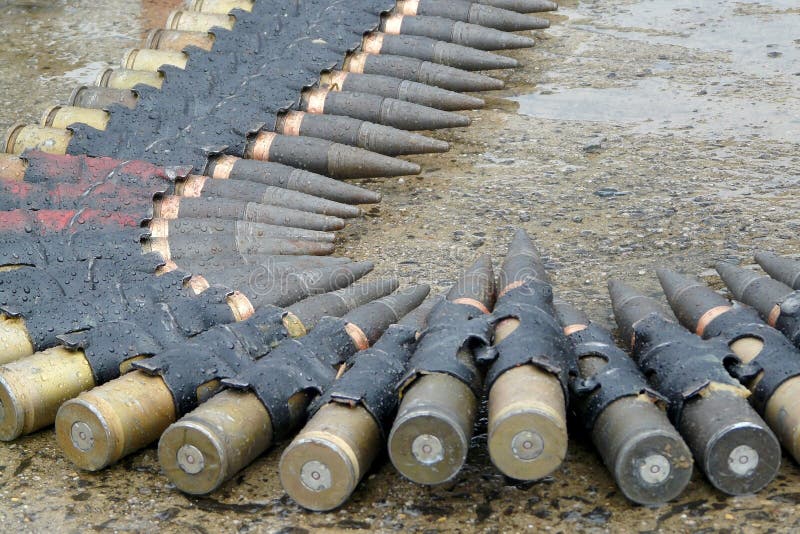 Military ammunition stock photo. Image of ribbon, ammunition - 84567448