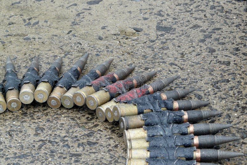 Military ammunition stock photo. Image of ribbon, projectile - 84574492