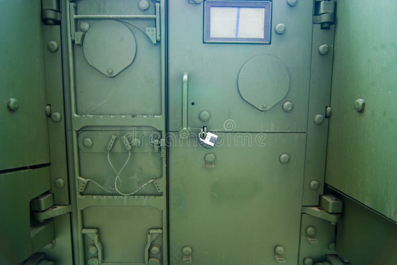 Military Armed Vehicle Door Stock Image - Image of transport, locked ...