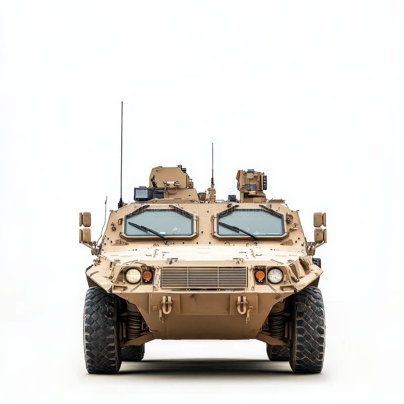 A Military Armored Vehicle Designed for Transport and Protection Stock ...